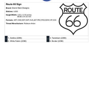 Route 66 Sign Applique - Machine Embroidery Design, Embroidery Designs ...