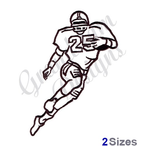 Football Player Mini Fill Stitch Machine Embroidery Design - Etsy