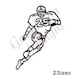 Football Player Outline - Machine Embroidery Design - Etsy