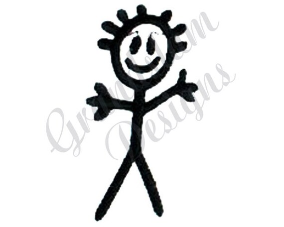Stick Boy Machine Embroidery Design - Etsy