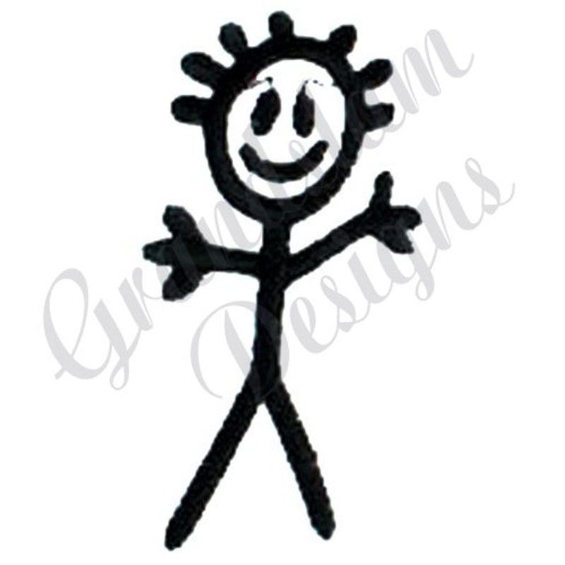 Stick Figure Embroidery Design - Etsy
