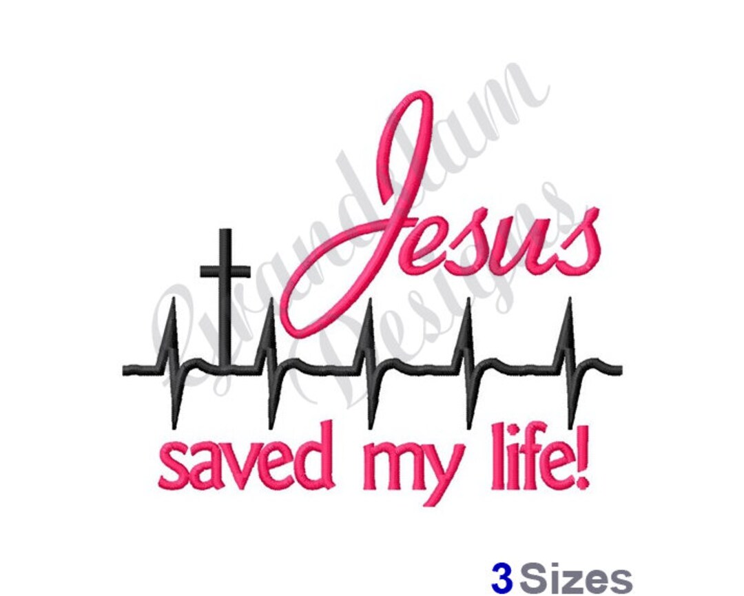 Jesus My Saviour - Machine Embroidery Design - Etsy