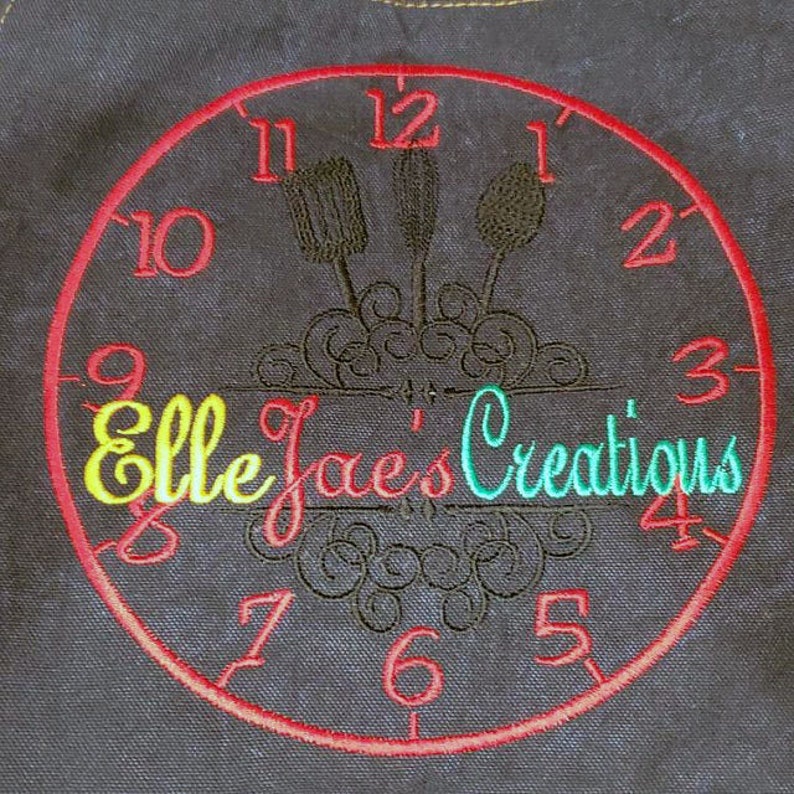 Clock Face Machine Embroidery Design | Etsy