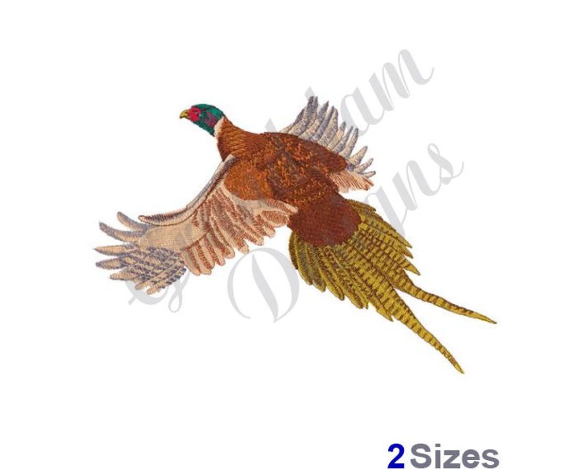 Pheasant Flying - Machine Embroidery Design, Embroidery Designs ...