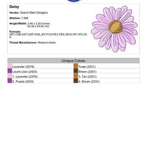 Daisy - Machine Embroidery Design - Etsy