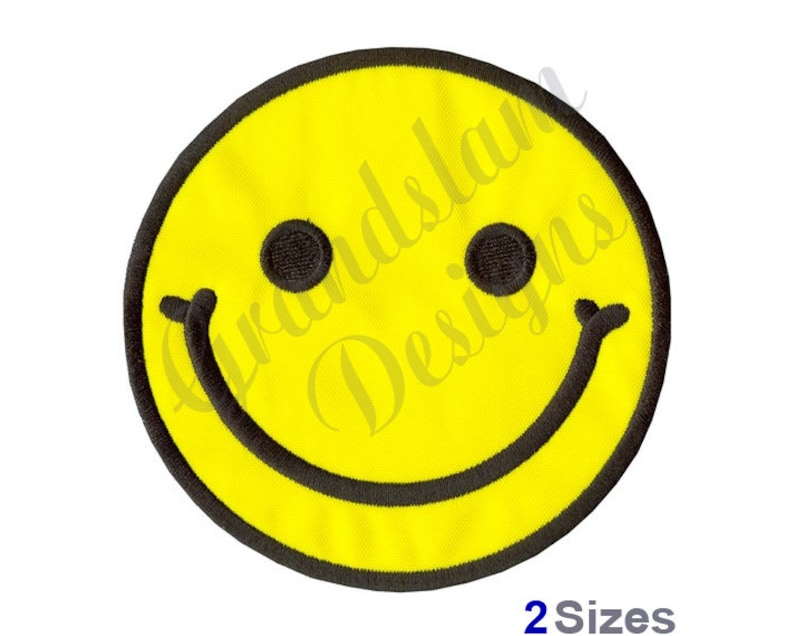 Applique Smiley Face Machine Embroidery Design - Etsy