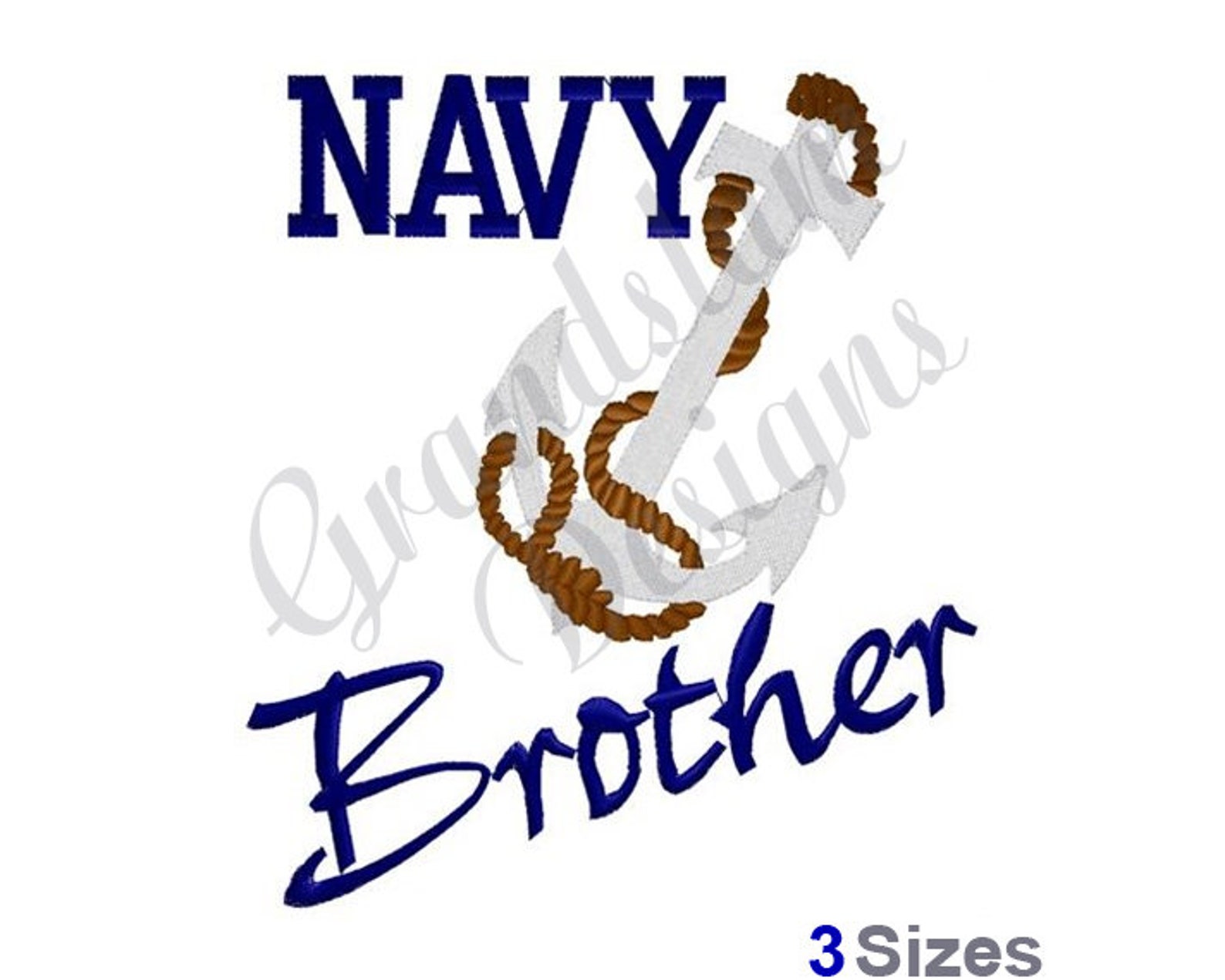 Navy Brother Machine Embroidery Design - Etsy