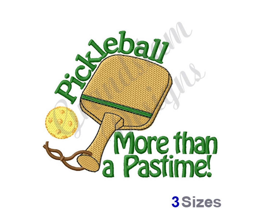 Pickleball Pastime - Machine Embroidery Design, Embroidery Designs ...