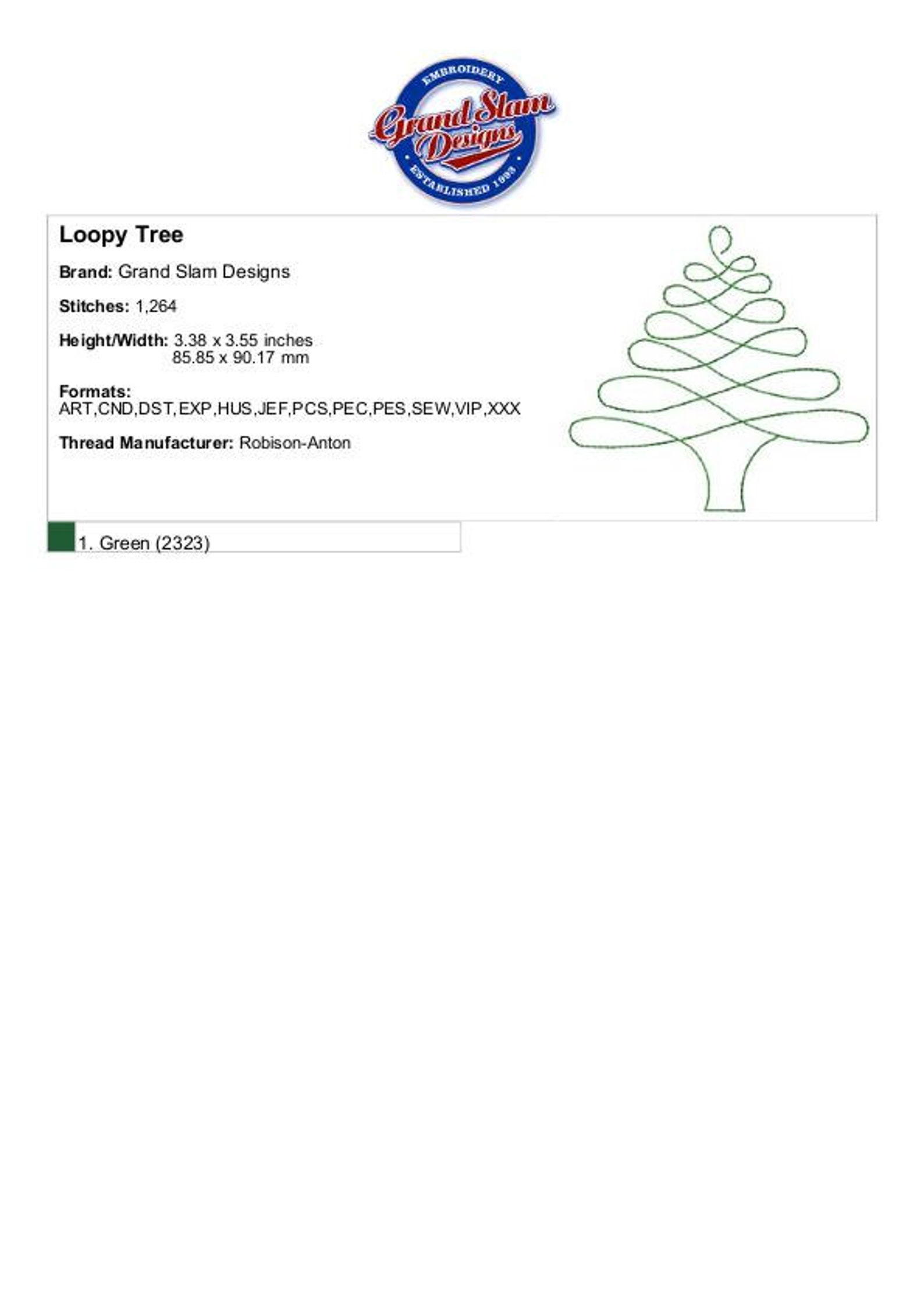 Loopy Christmas Tree - Machine Embroidery Design, Embroidery Designs ...