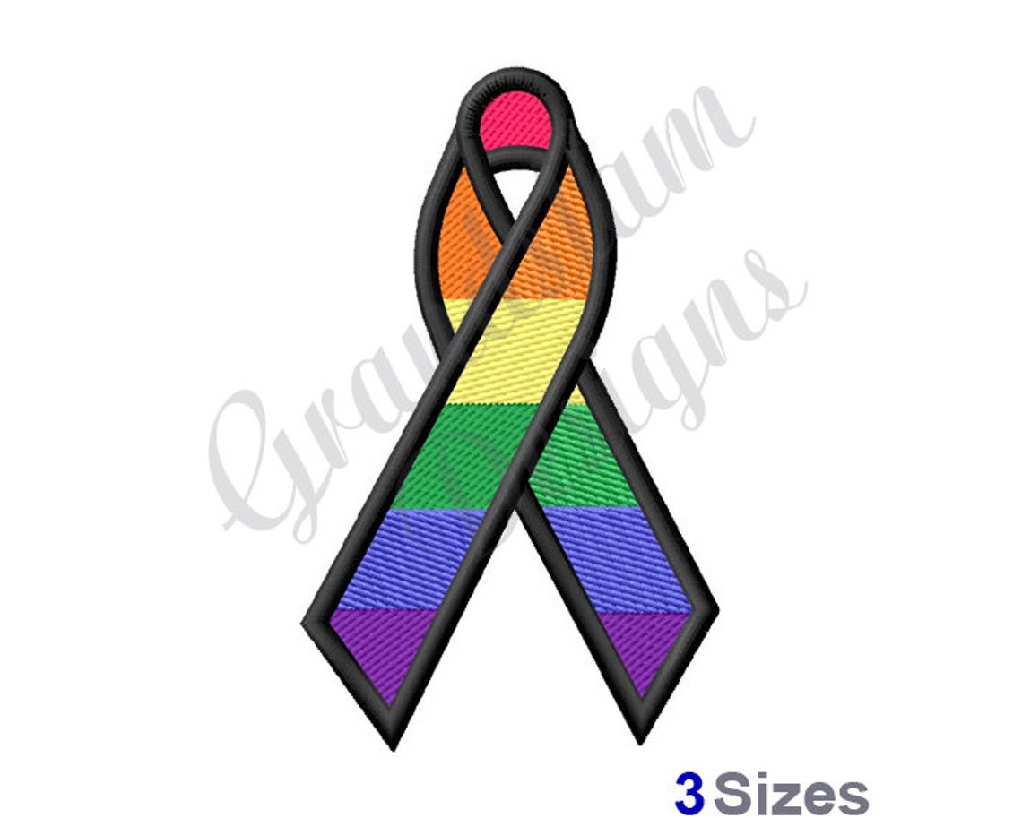 Rainbow Ribbon - Machine Embroidery Design - Etsy