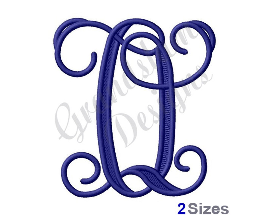 Vining Monogram Letter O - Machine Embroidery Design - Etsy