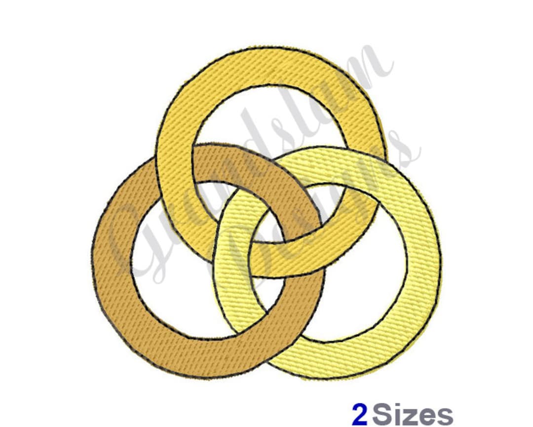 Trinity Rings Machine Embroidery Design, Embroidery Designs, Machine ...