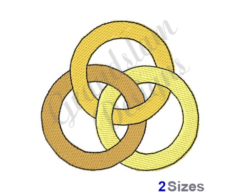 Trinity Rings Machine Embroidery Design Embroidery Designs | Etsy
