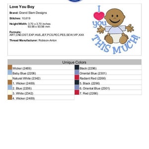 Love You Baby Boy Machine Embroidery Design, Embroidery Designs ...