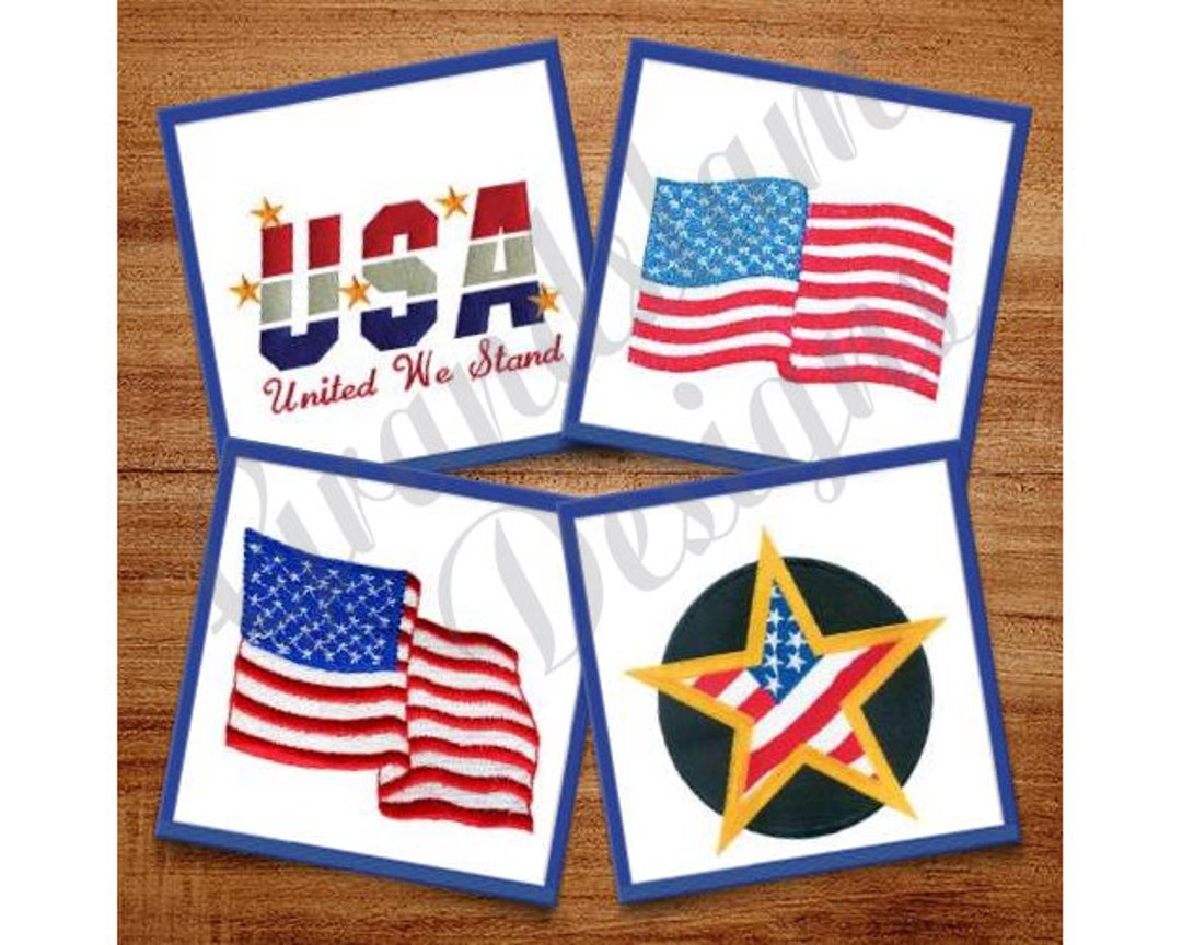 37 Usa Flags - Mega Pack - Machine Embroidery Designs - Etsy
