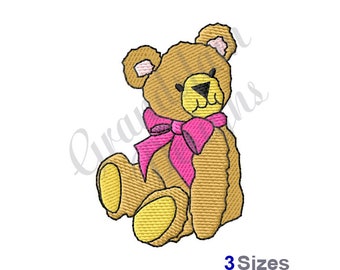 Teddy Bear Machine Embroidery Design - Etsy