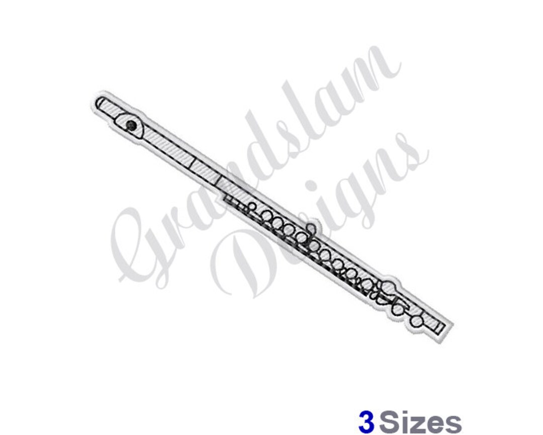 Flute - Machine Embroidery Design - Etsy