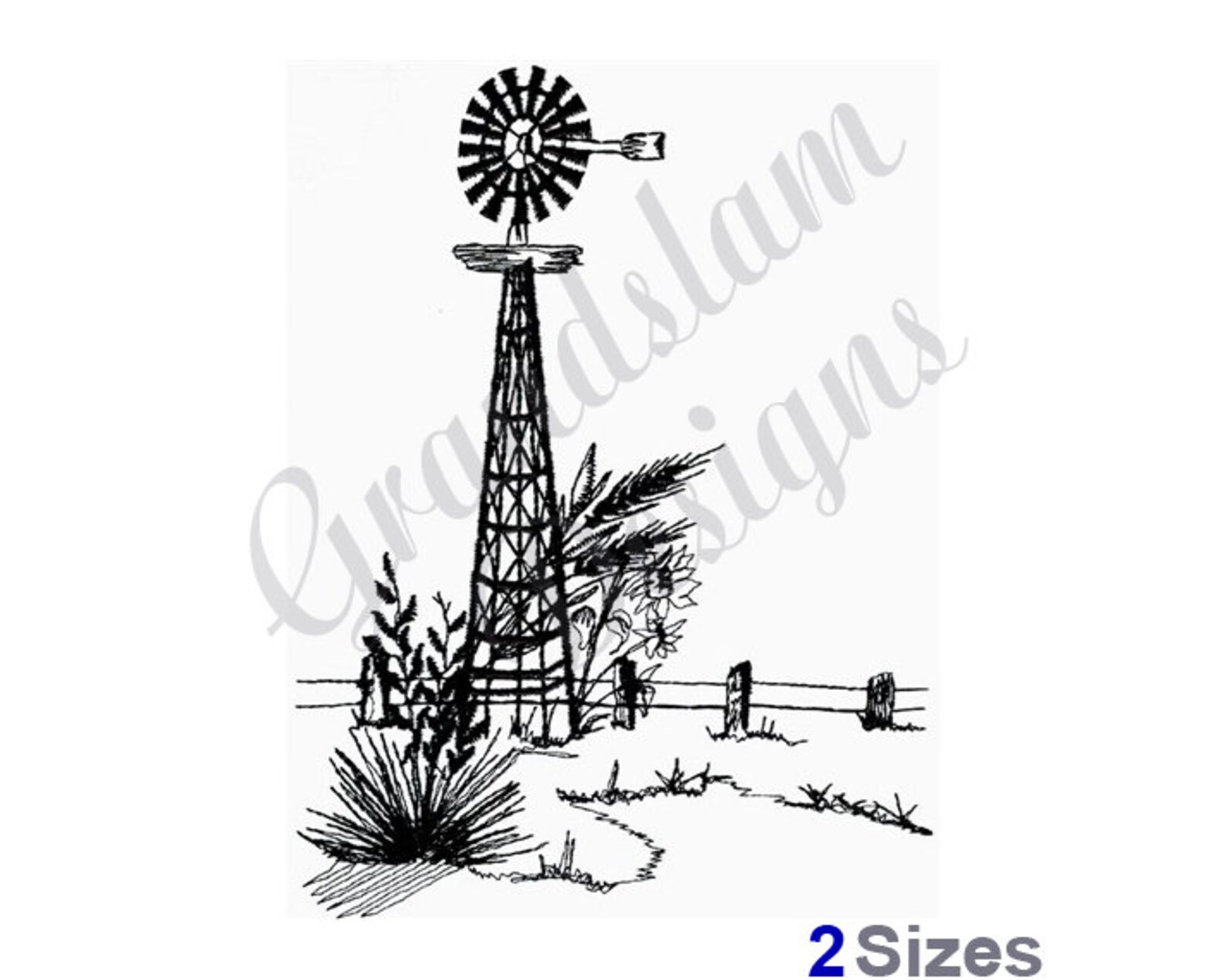 Windmill Outline -machine Embroidery Design, Embroidery Designs ...
