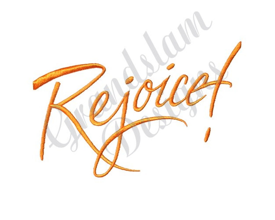 Rejoice - Machine Embroidery Design - Etsy