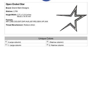 Open Ended Star - Machine Embroidery Design, Embroidery Designs ...