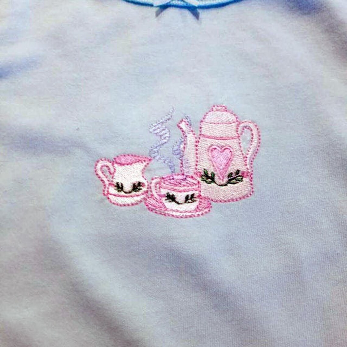 Teapot and Cup Machine Embroidery Design - Etsy