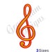 Treble Clef - Machine Embroidery Design - Etsy