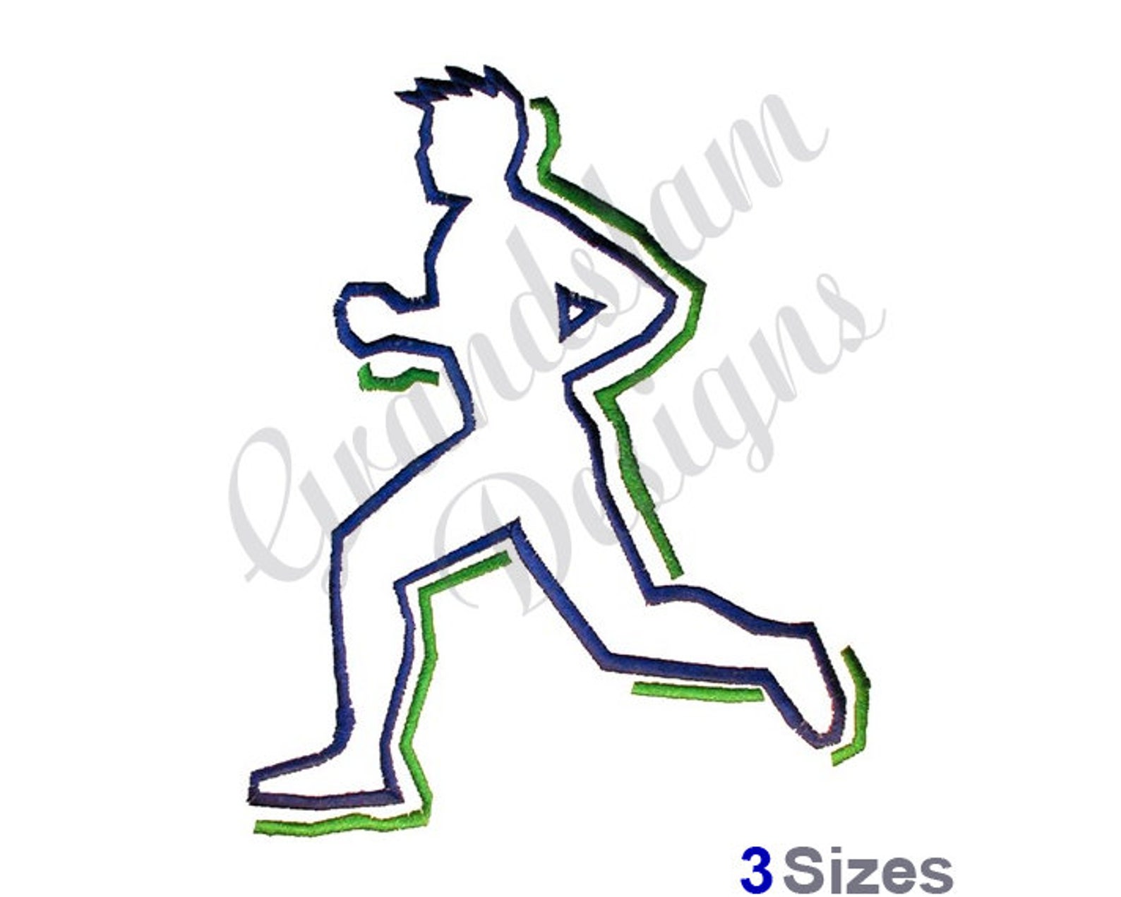 Runner Outline Machine Embroidery Design - Etsy