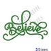 Believe Machine Embroidery Design Embroidery Designs | Etsy