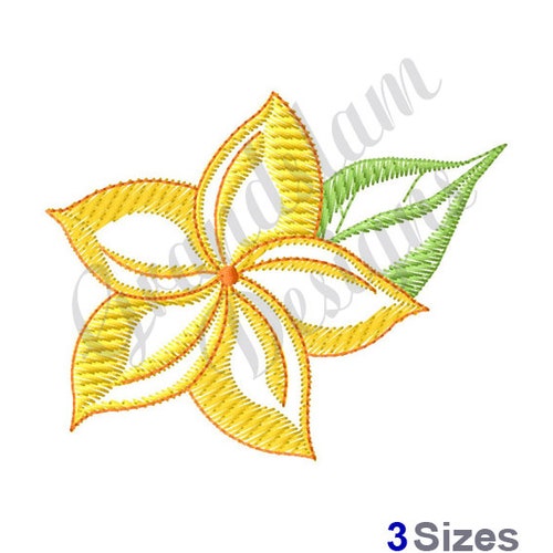 Plumeria Flower Machine Embroidery Design Embroidery - Etsy