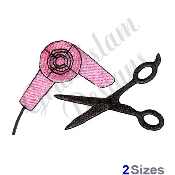 Hair Stylist Embroidery Design - Etsy