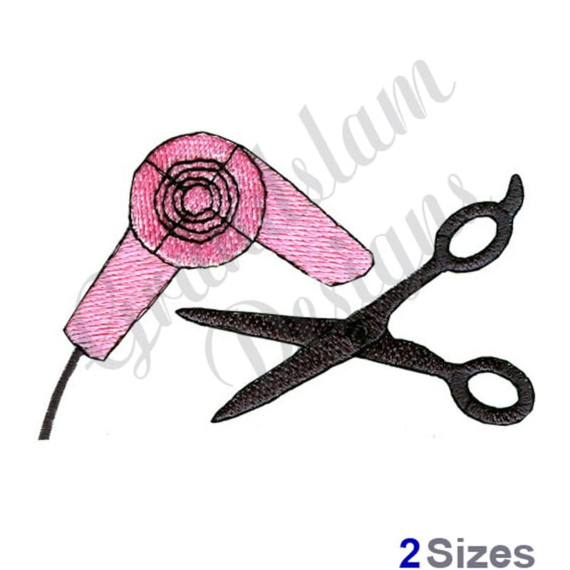 Hair Stylist Embroidery Design - Etsy