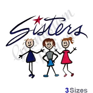 Sisters - Machine Embroidery Design - Etsy