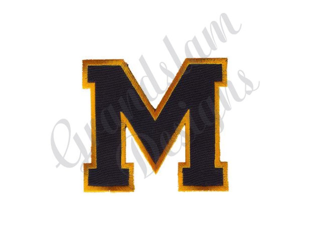Applique Letter M - Machine Embroidery Design - Etsy