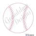 Baseball Outline Redwork Run Stitch- Machine Embroidery Design ...