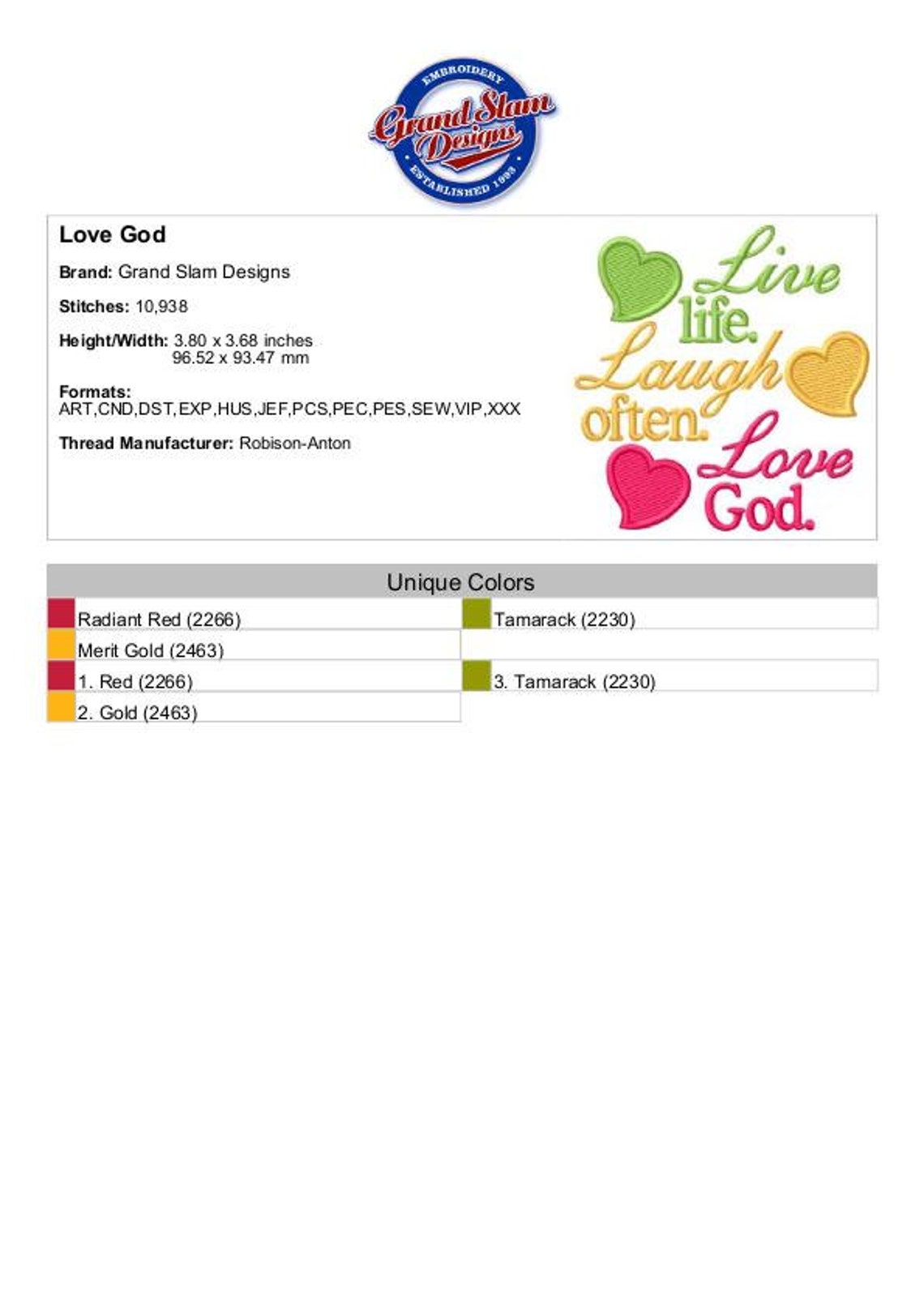 Live Laugh Love God Machine Embroidery Design - Etsy