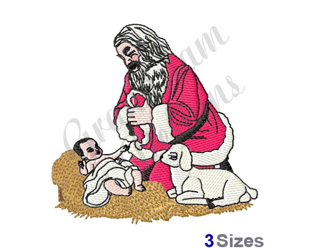 Nativity Santa - Machine Embroidery Design - Etsy