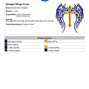 Angel Wings Cross - Machine Embroidery Design - Etsy