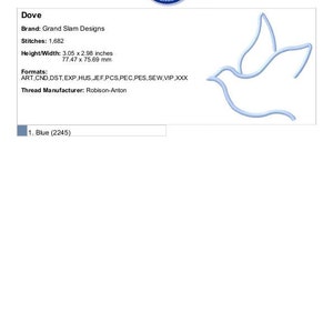 Dove - Machine Embroidery Design - Etsy