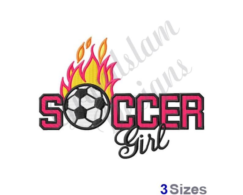 Soccer Girl - Machine Embroidery Design - Etsy