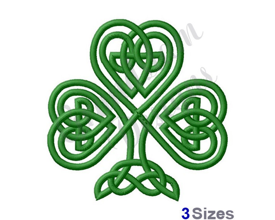 Celtic Knot Shamrock Machine Embroidery Design Embroidery - Etsy