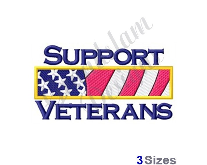 Support Veterans - Machine Embroidery Design - Etsy