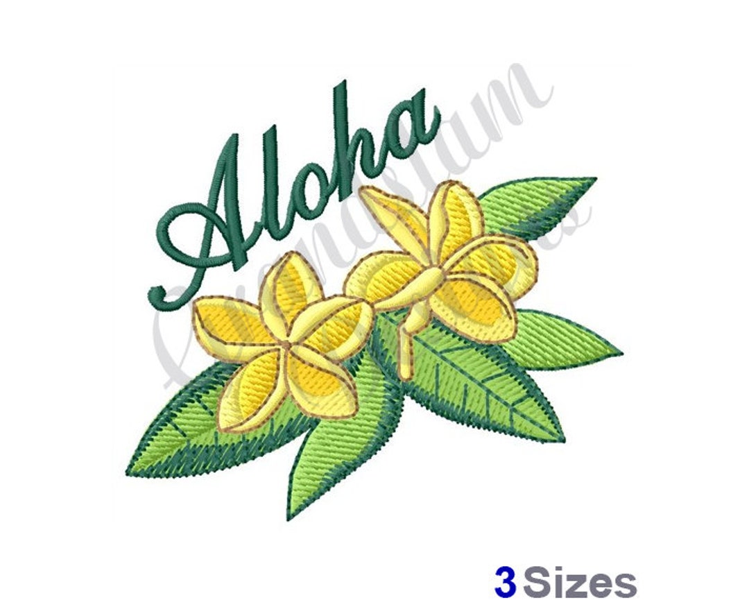 Aloha Flower - Machine Embroidery Design - Etsy