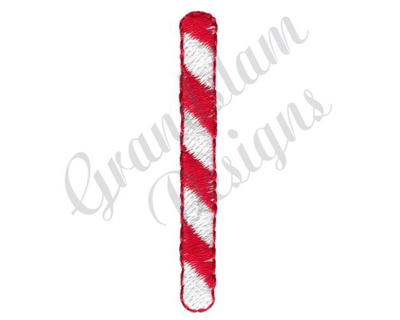 Candy Cane Letter I Machine Embroidery Design Embroidery | Etsy