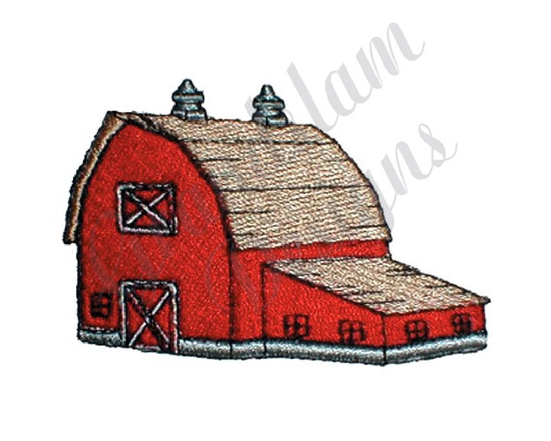 Red Farm Barn - Machine Embroidery Design - Etsy