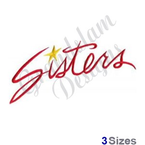 Sisters Text - Machine Embroidery Design, Embroidery Designs, Machine ...