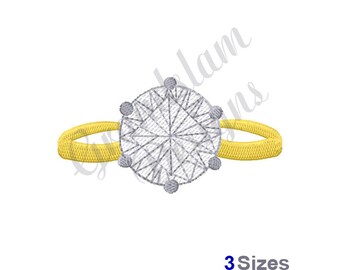 Diamond Wedding Ring Machine Embroidery Design, Embroidery Designs ...