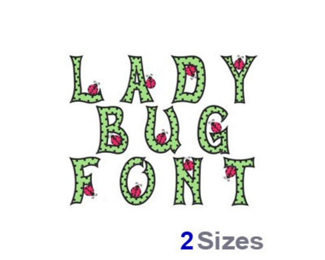 Lady Bug Embroidery Font Set – Sweetheart Alphabet (digital Download ...