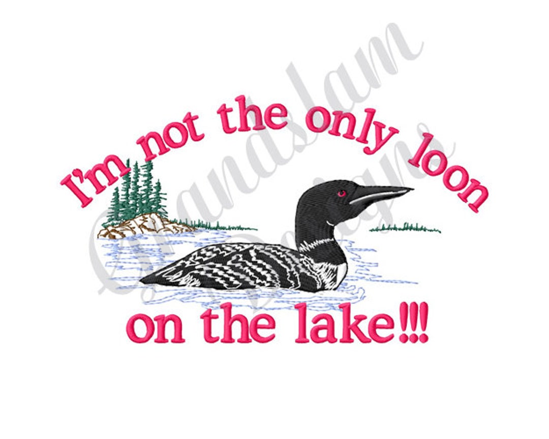 Loon on the Lake - Machine Embroidery Design 2 Sizes - Etsy