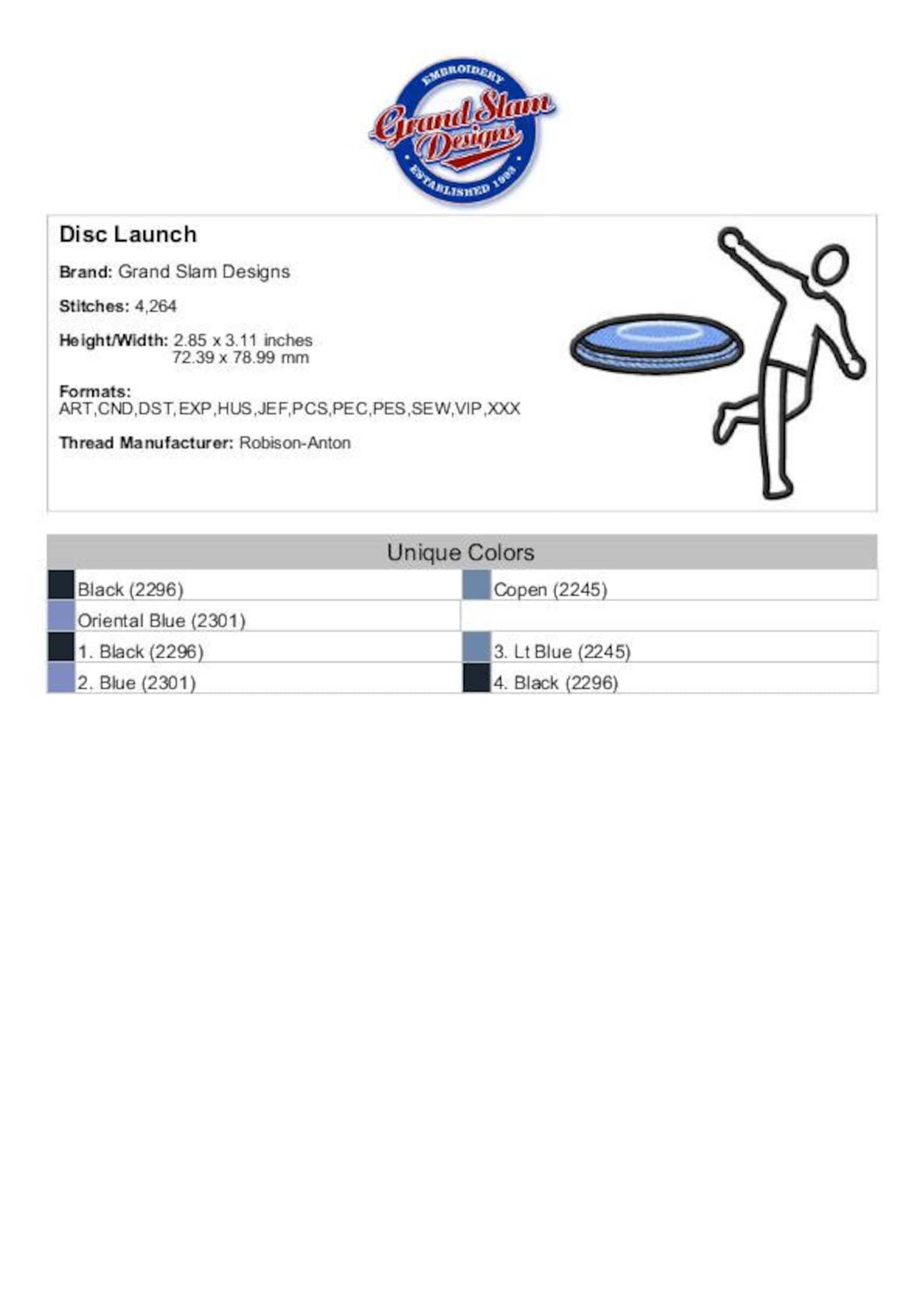 Disc Golf Machine Embroidery Design, Embroidery Designs, Machine ...