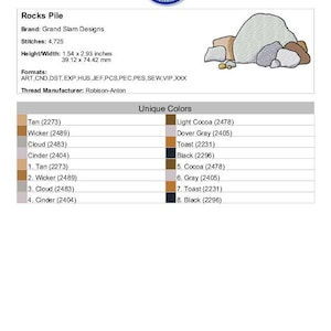 Rocks Pile - Machine Embroidery Design, Embroidery Designs, Machine ...